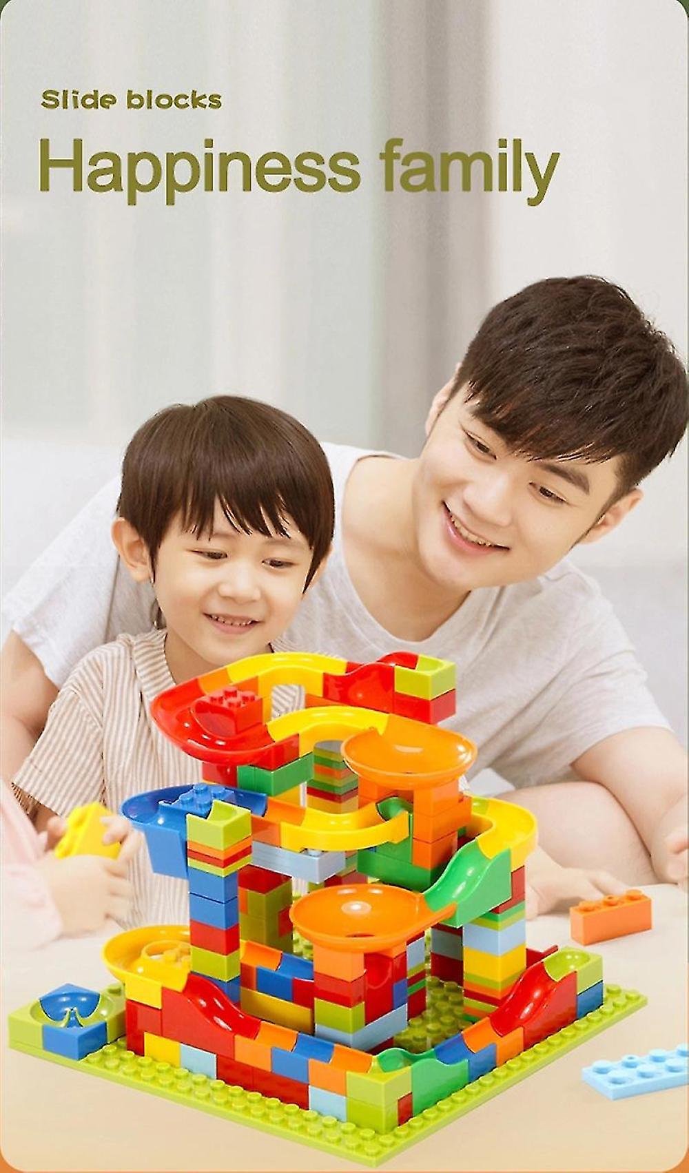 168pcs Marble Race Run Building Blocks Ball Slide Block With Base ...