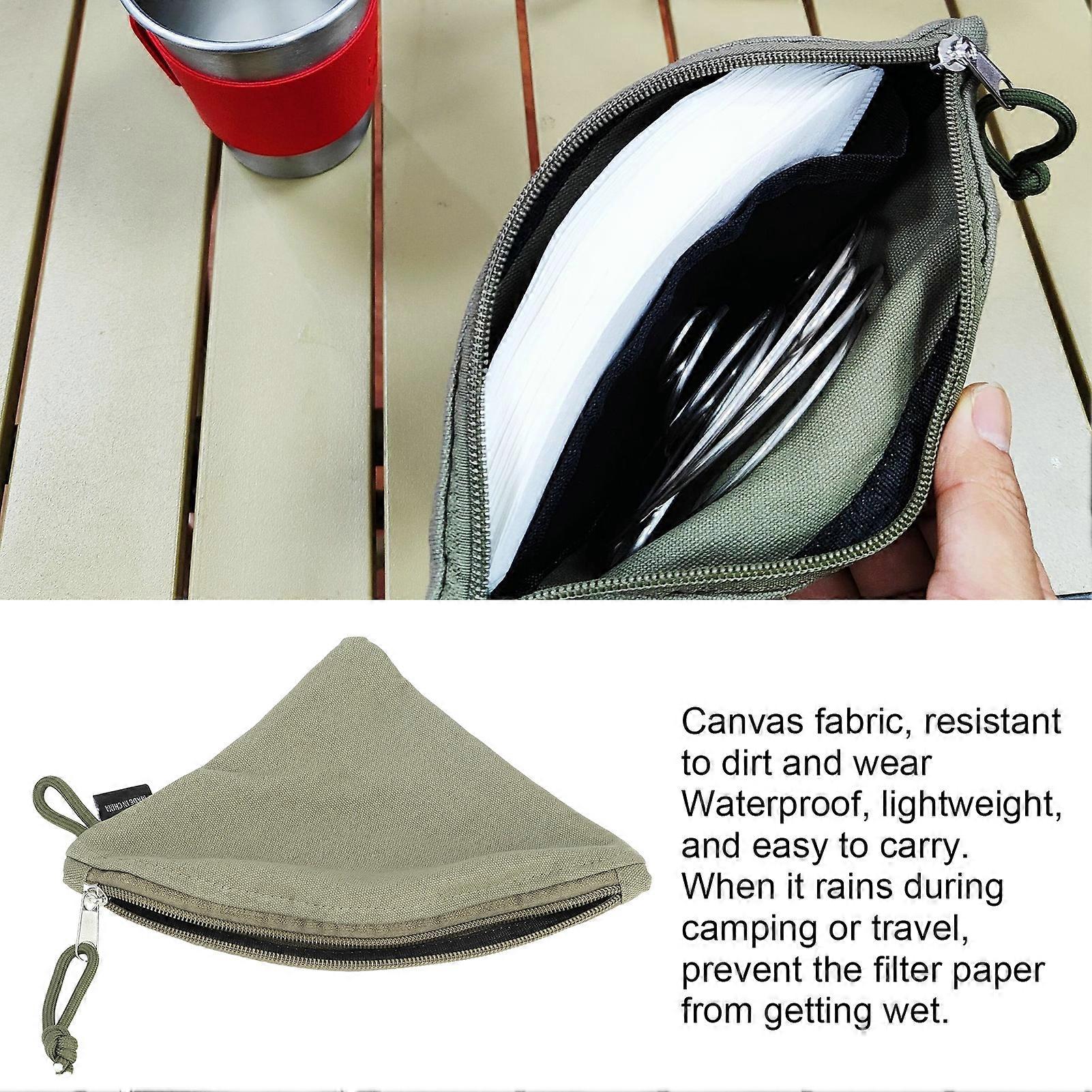 Coffee Filter Holder Canvas Waterproof Reusable Coffee Conical Filter ...
