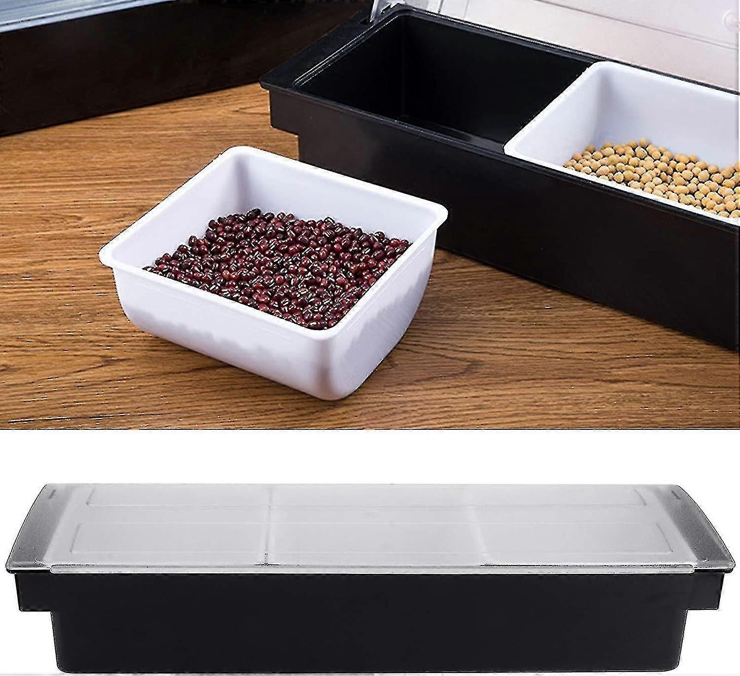 6 Compartment Trays Detachable Topping Station Plastic Pizza ...