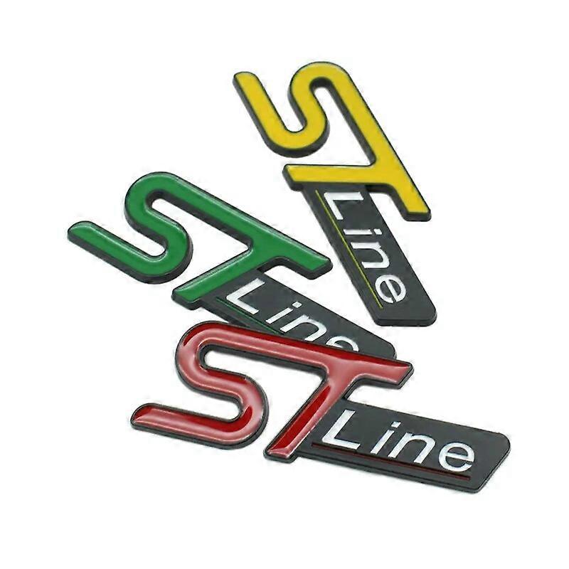 Metal ST Line Logo Car Front Grill Trunk Emblem For Ford Kuga MK3 MK2 ...