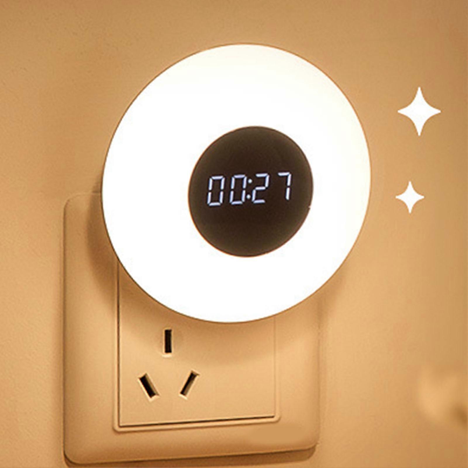 Round Timer Night Light Space Saving 2 in 1 Adjustable ABS Housing Baby ...