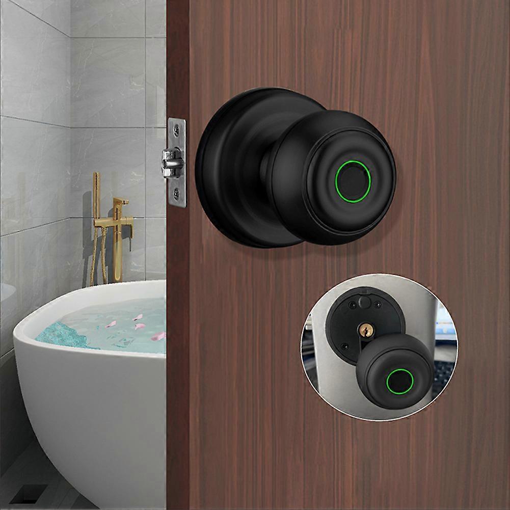 Smart Spherical Fingerprint Lock Battery Powered Keyless Door Lock for ...
