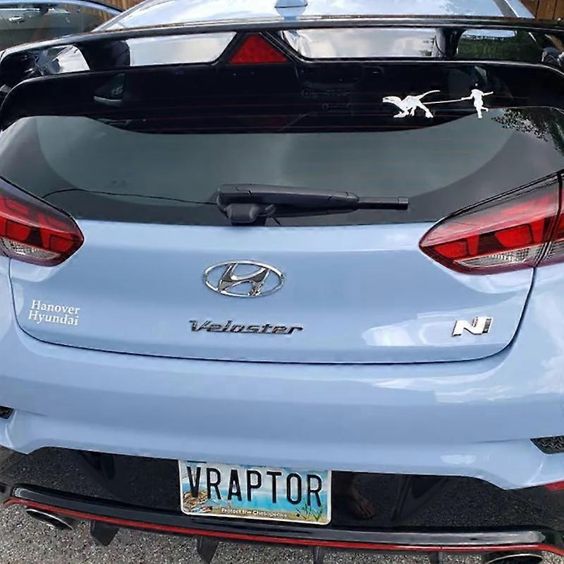 Funny Cartoon Car Stickers Velociraptor Walker Woman Walking Raptor ...