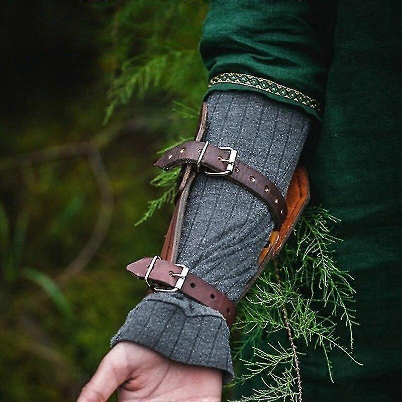 Medieval Larp Knight Arm Cuff Bracer Buckle Strap Armor Wrist Band ...