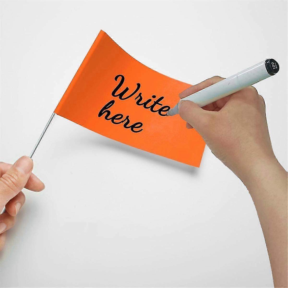 50Pack Marking Flags, Orange Yard Flags 15x4x5Inch, Marker Flags, Lawn ...