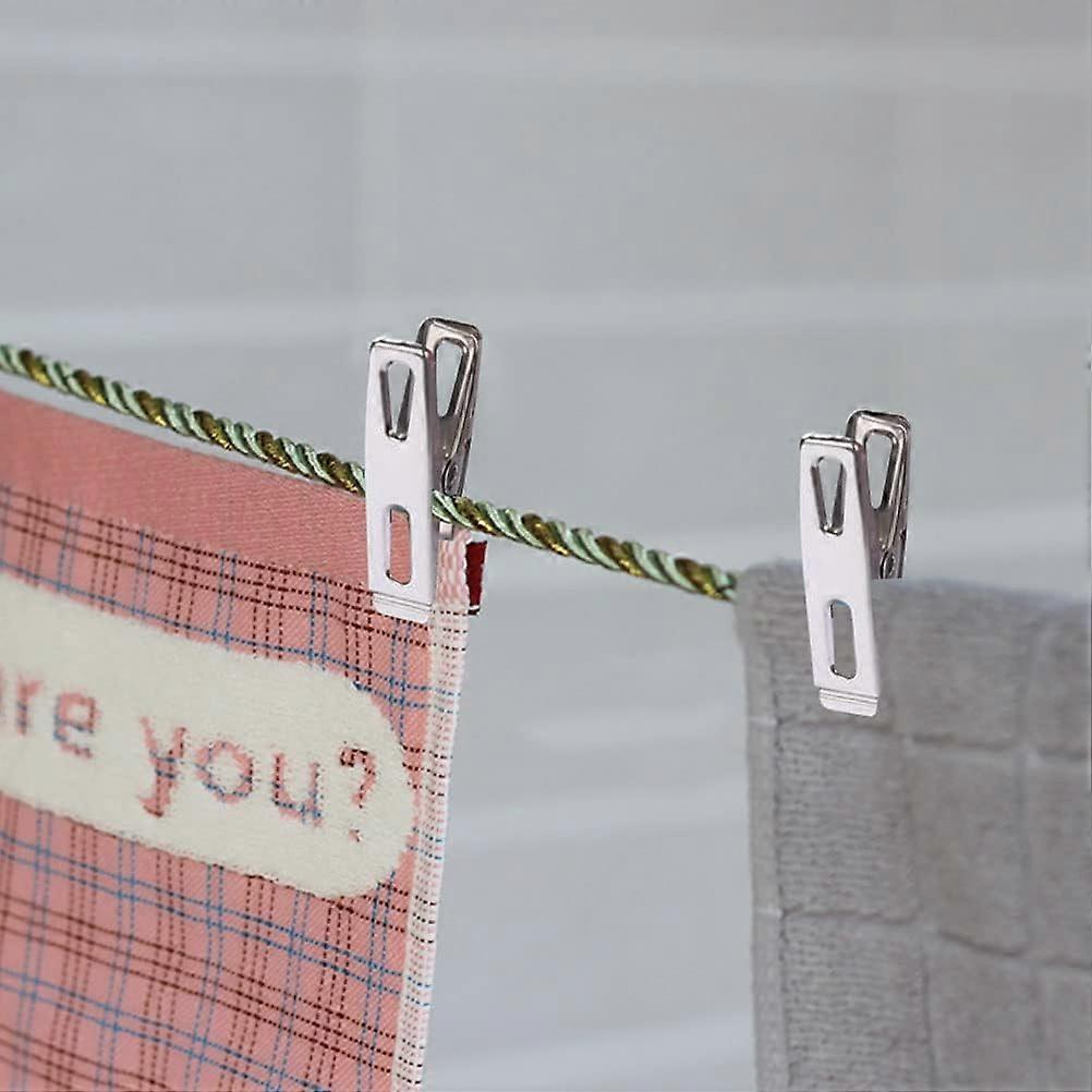 Set of 20 Stainless Steel Clothes Pegs, 4.5 cm Small Metal Clothes Pegs ...