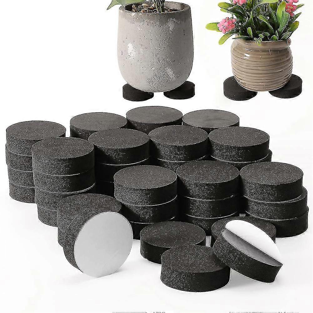 48pcs Plant Pot Feet Risers Natural Rubber Flower Pot Mat Invisible Pot ...