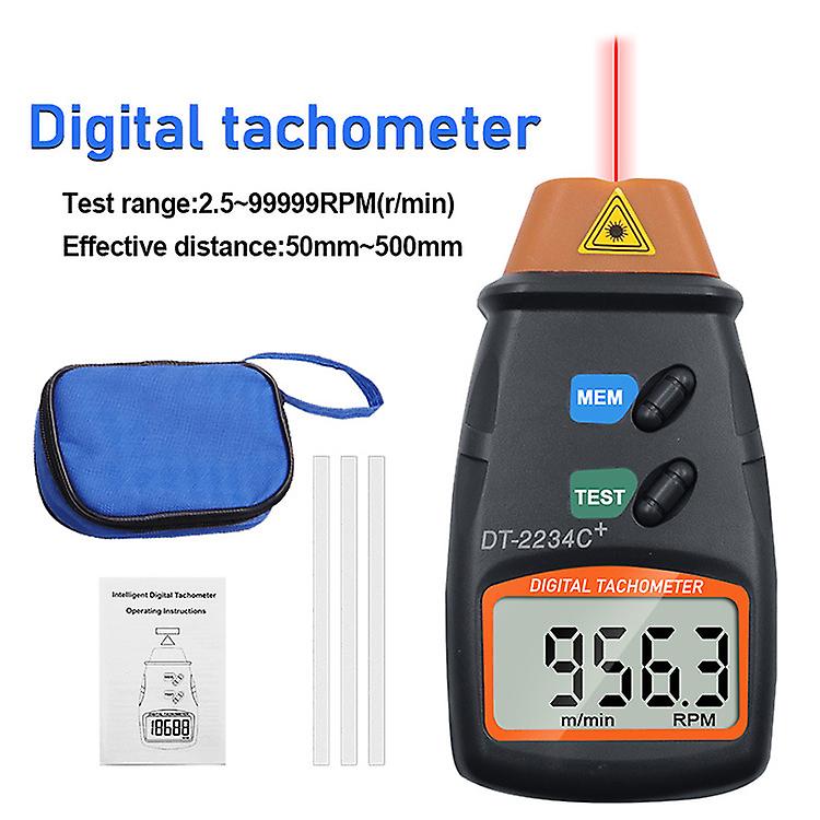 Handheld Laser Tachometer Digital Tachometer Optical Tachometer Dt ...