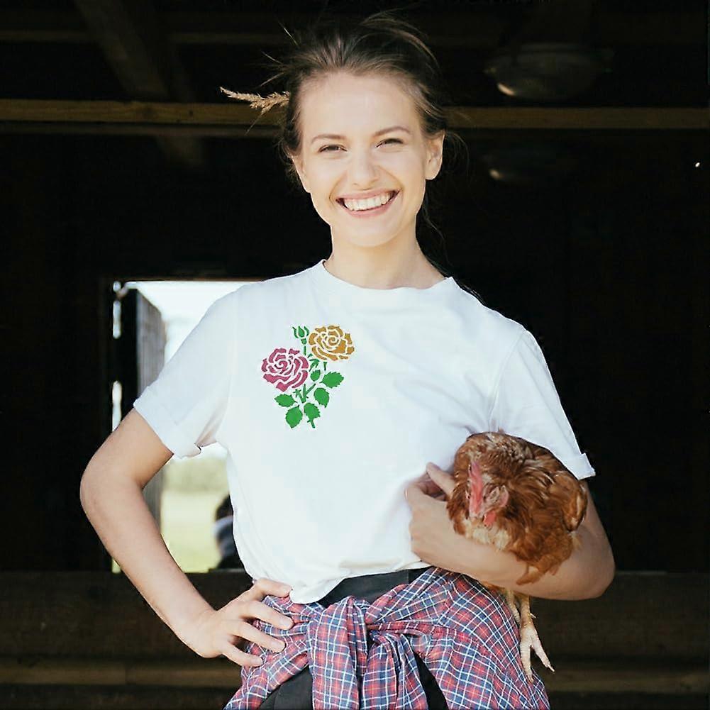 4 PCS Rose Flower Painting Stencil 5.9x5.9inch Rose Corner Border ...