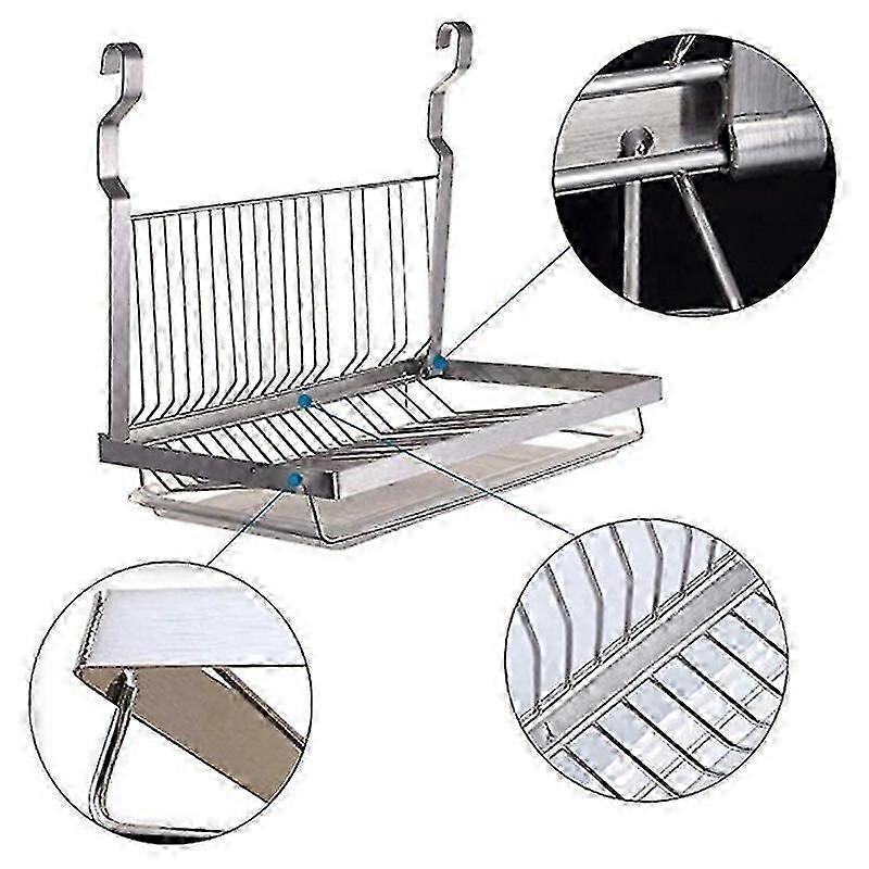 Dish Rack Foldable Dish Drying Rack With Drip Tray For Hanging Dish ...