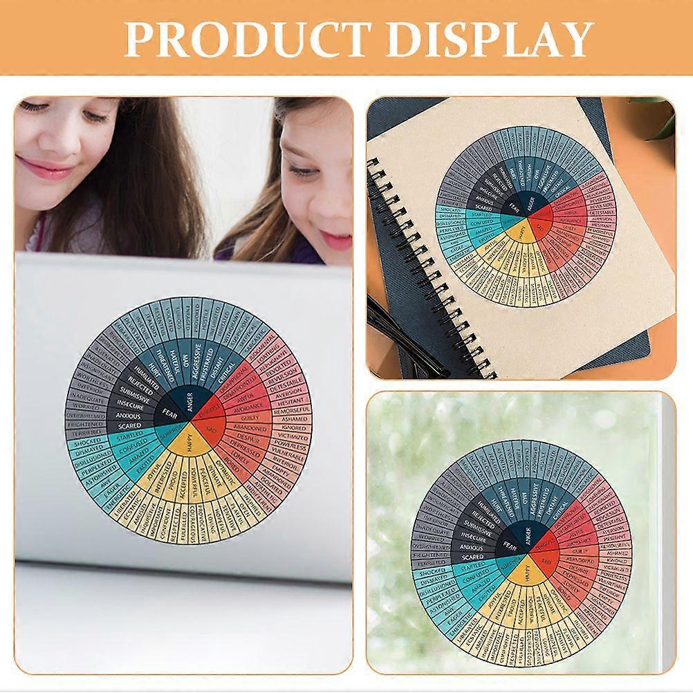 Feelings Wheel Chart Stickers - Vinyl Emotion Pie Chart Decals - Self ...
