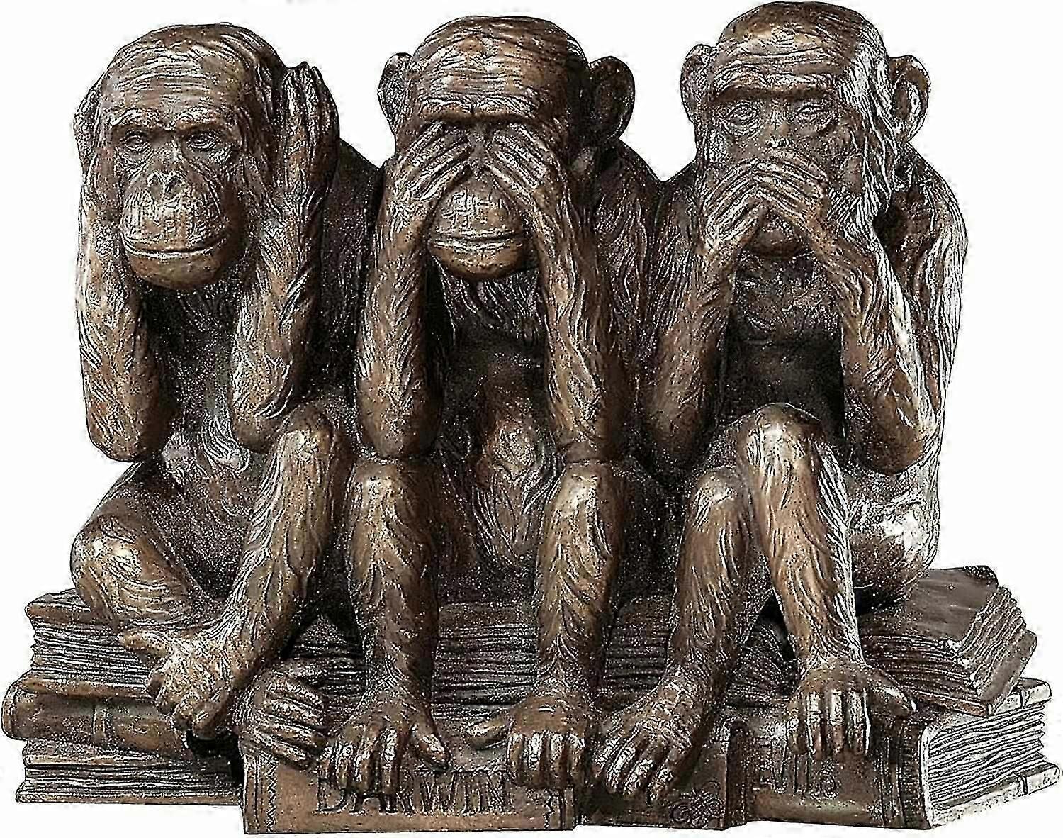 Design Toscano Evil Monkeys Deaf, Blind, Mute Animal Statue Figurine of ...