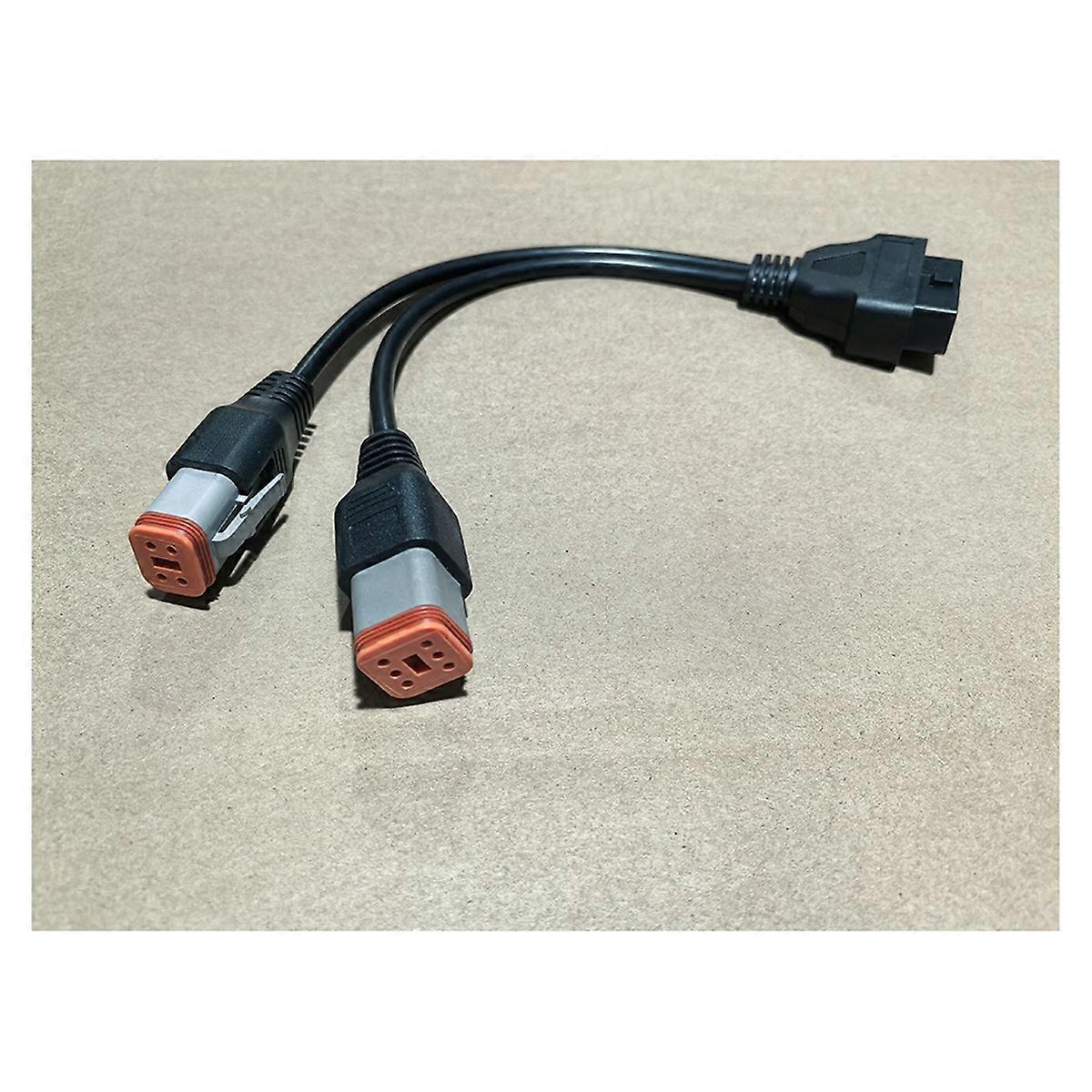 For Motorcycle 6Pin 4Pin to OBD2 16PIN Adapter Diagnostic Scanner ...