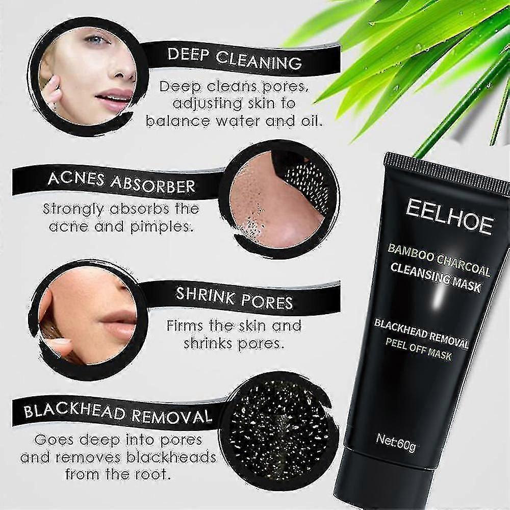 Activated Charcoal Black Face Mask. Acne Treatment Blackhead Remover ...