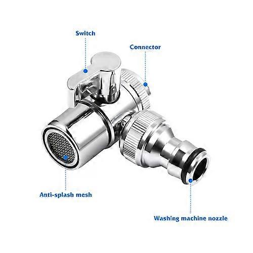 Faucet Diverter, Universal Adapter for Washing Machine Hose Splitter ...