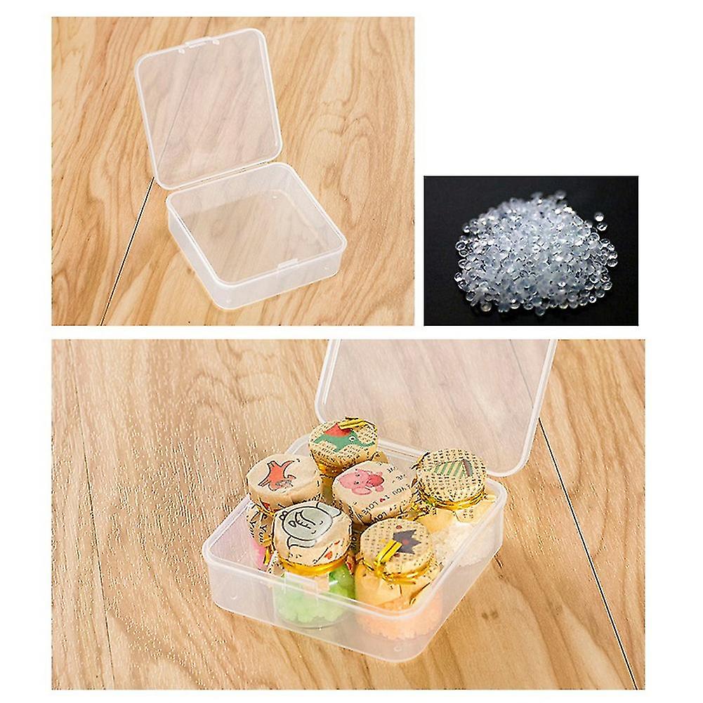40 Pack Pack Clear Plastic Beads Storage Containers Box With Hinged Lid ...