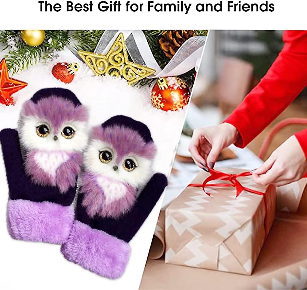 Cute Animal Mittens, 2023 New Handmade Knitted Plush Animal Mittens ...
