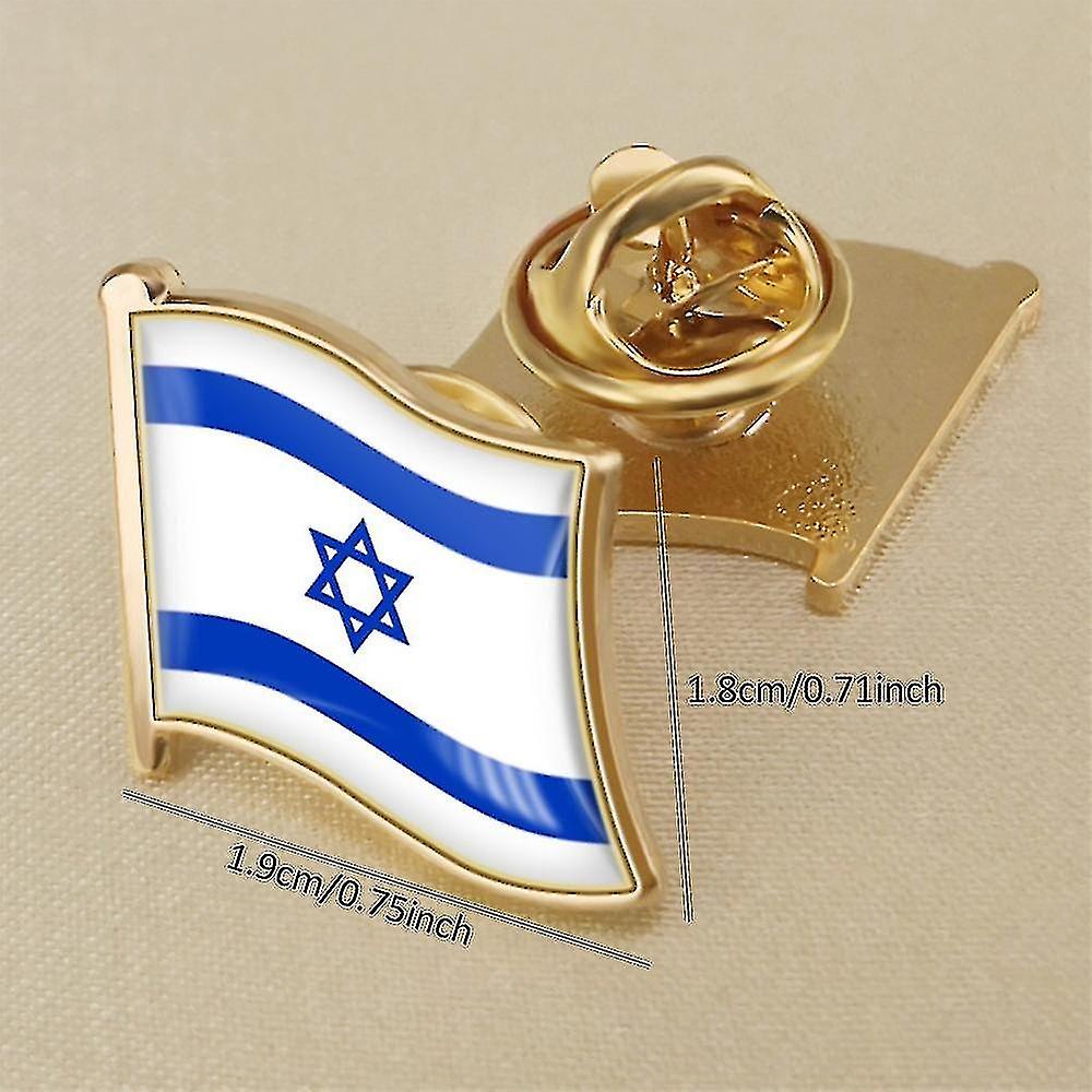 Israel Flag National Lapel Pin Support Patriotic Enamel Badge, Israeli ...