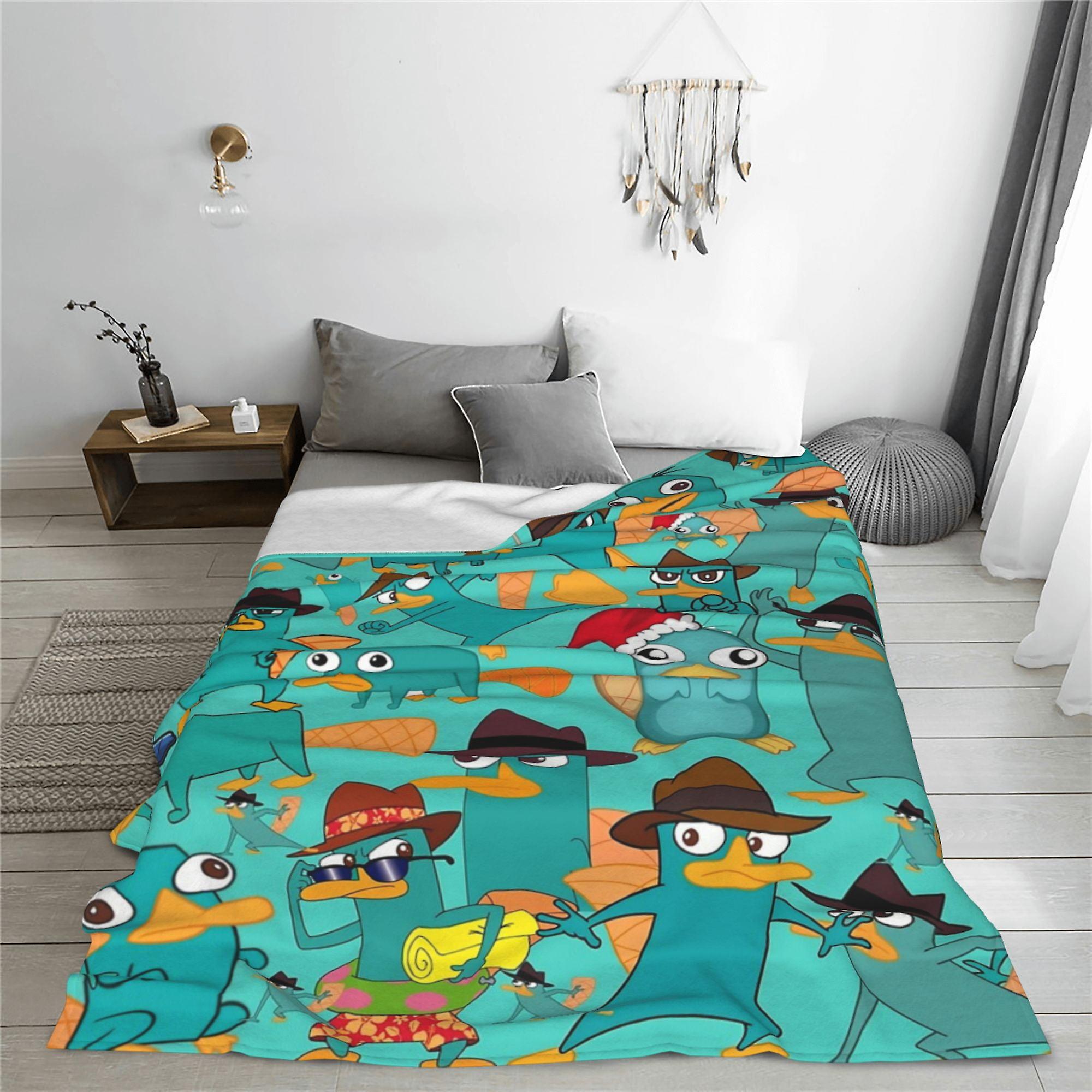 Perry The Platypus Throw Blanket Soft Plush Travel Blanket For Bedroom ...