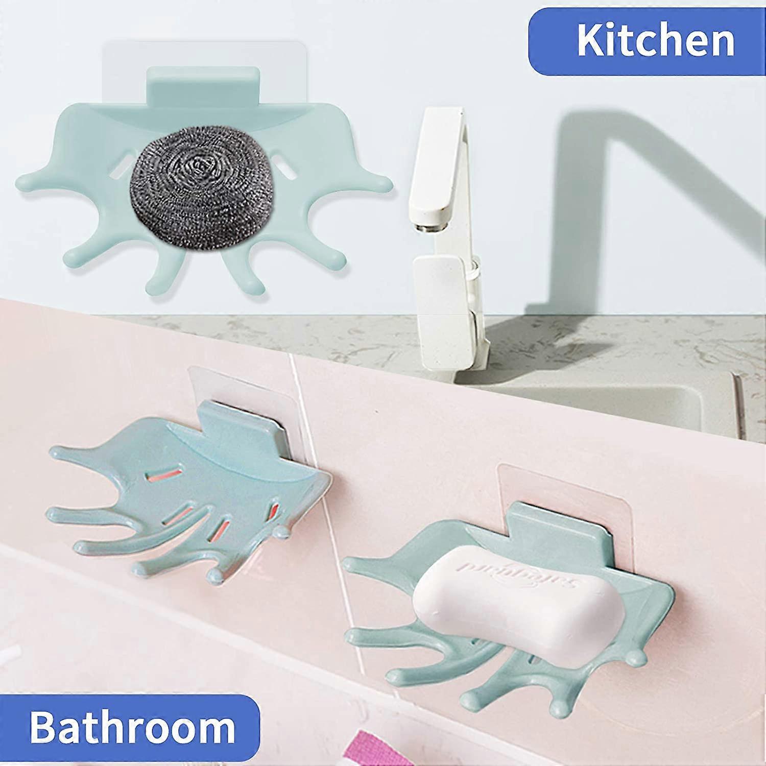 Soap Dish, 2-Pack Soap Holder Soap Saver for Shower, Bathroom, Kitchen ...
