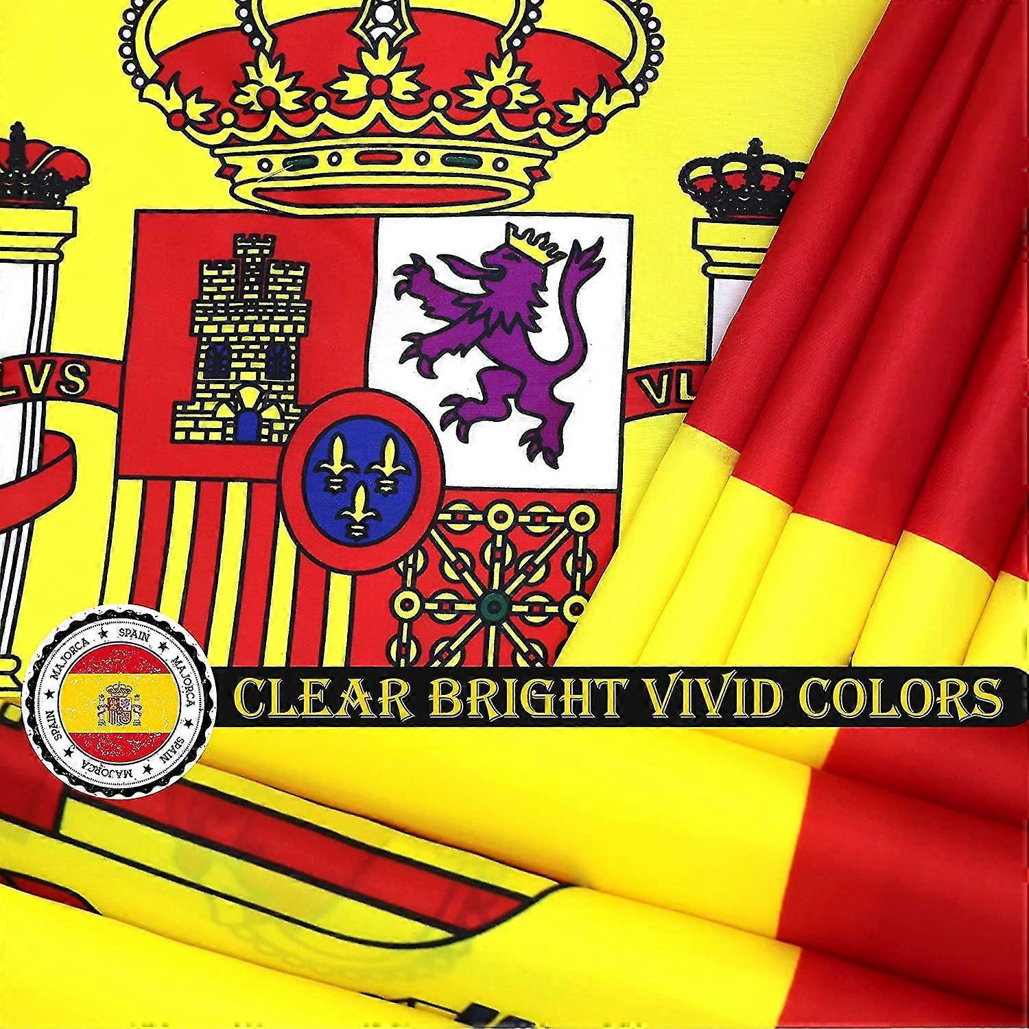 Spanish National Flag 3ftx5ft Spain Flag Vibrant Color Polyester ...