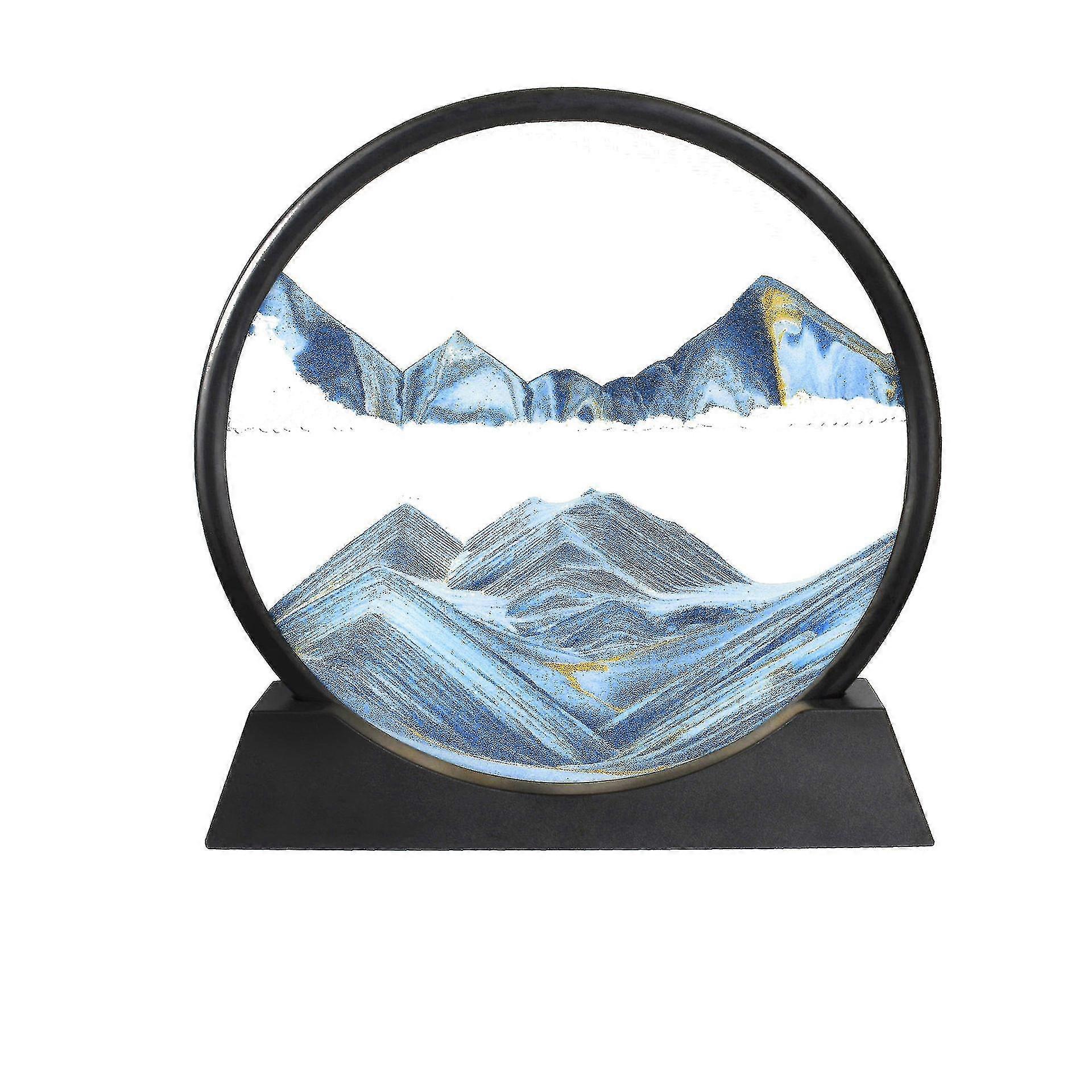 Moving Sand Art Picture Round Glass 3d Deep Sea Sandscape Flowing Sand ...