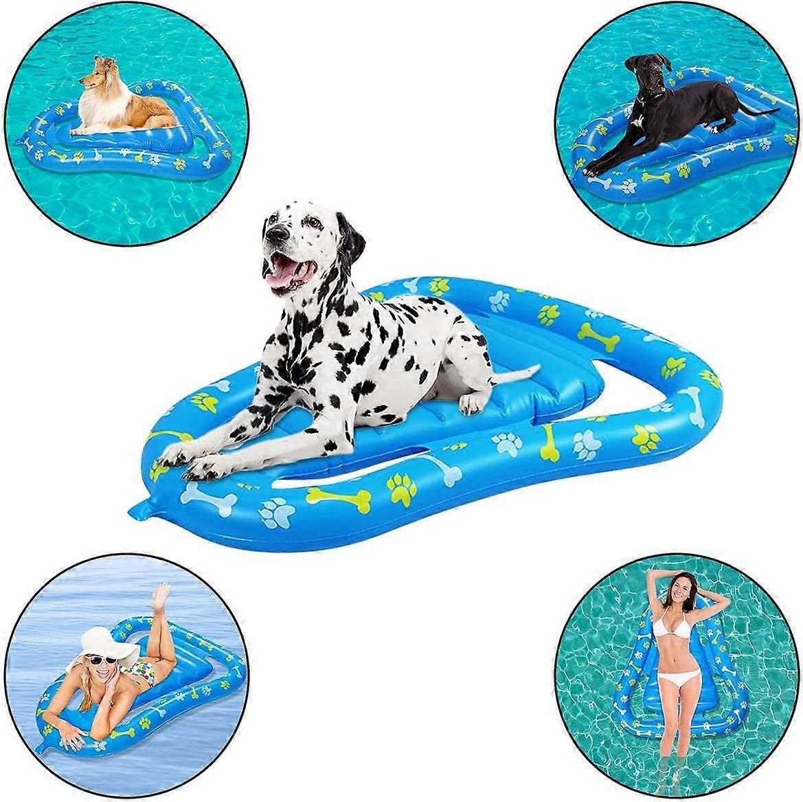 Inflatable Pool Float for Dog and cat,Inflatable Stay Dry Ride On Puppy ...