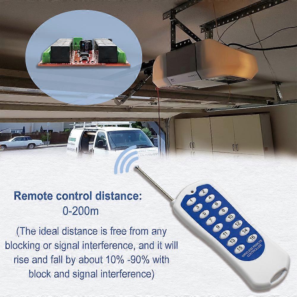 1000M Long Range DC12V 16CH Radio Controller RF Wireless Remote Control ...
