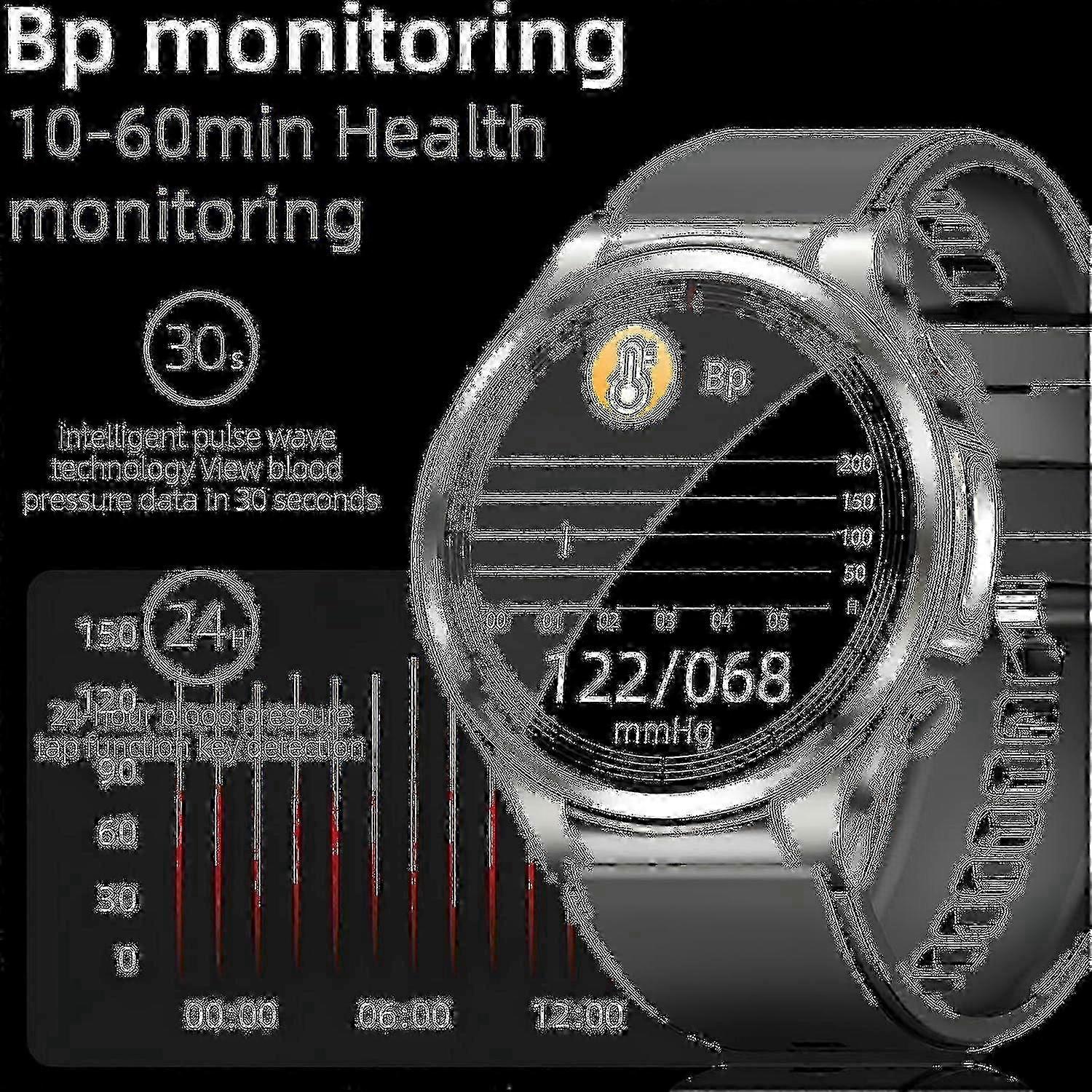 Blood Sugar Monitor Watch, Diabetic Watch Glucose Monitor Pressure ...