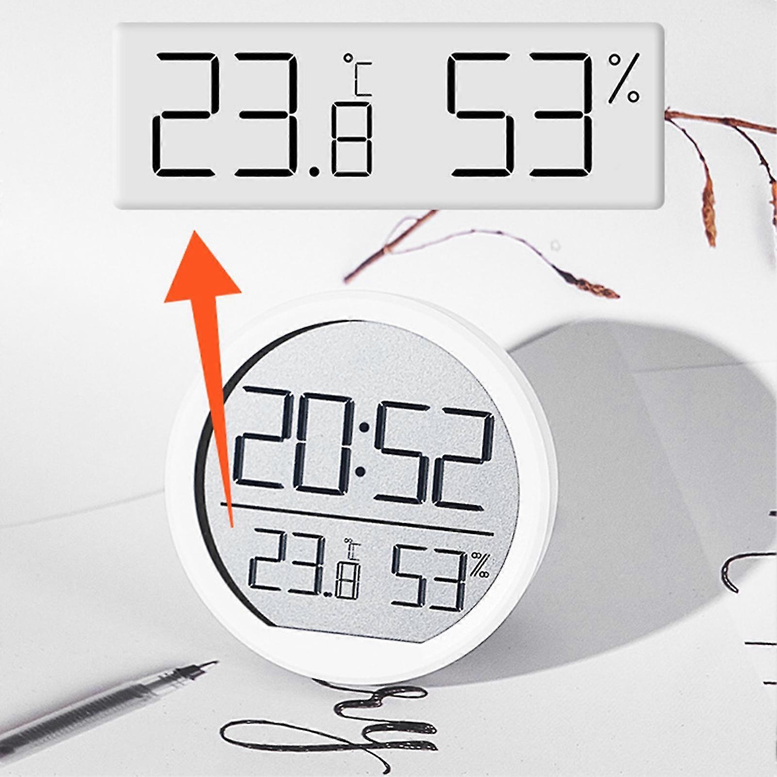 Alarm Clock Modern Wall Clock with Alarm Time Temperature And Humidity ...