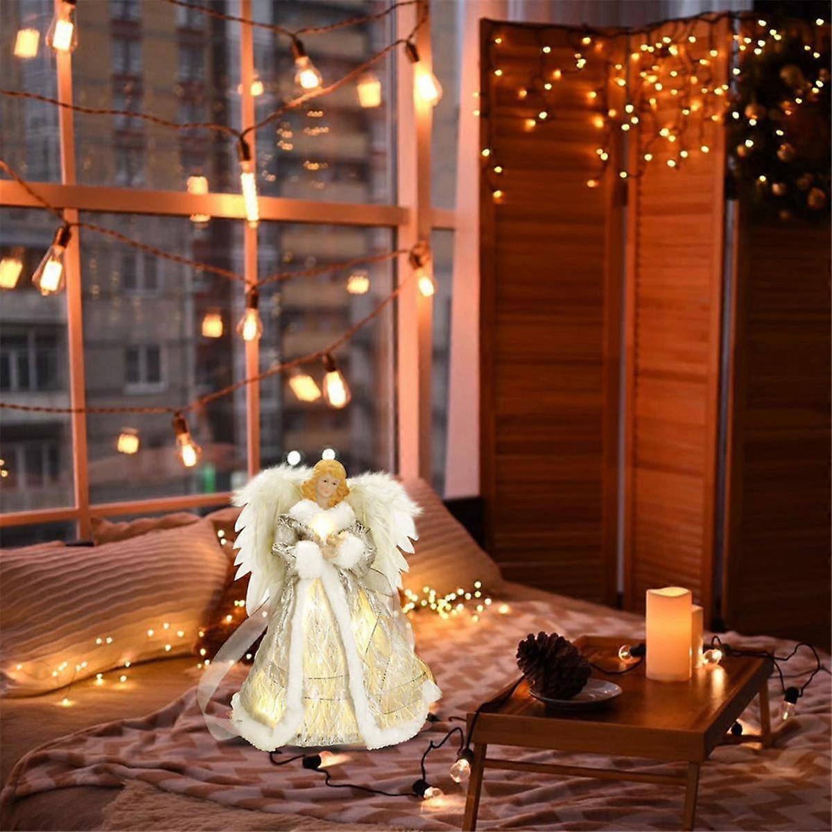 Angel Christmas with Lights & Extended Cord,Cute LED Lighted Tree ...