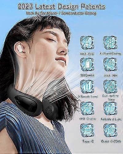 Neck Air Conditioner, Portable Neck Fan with Semiconductor Cooling ...