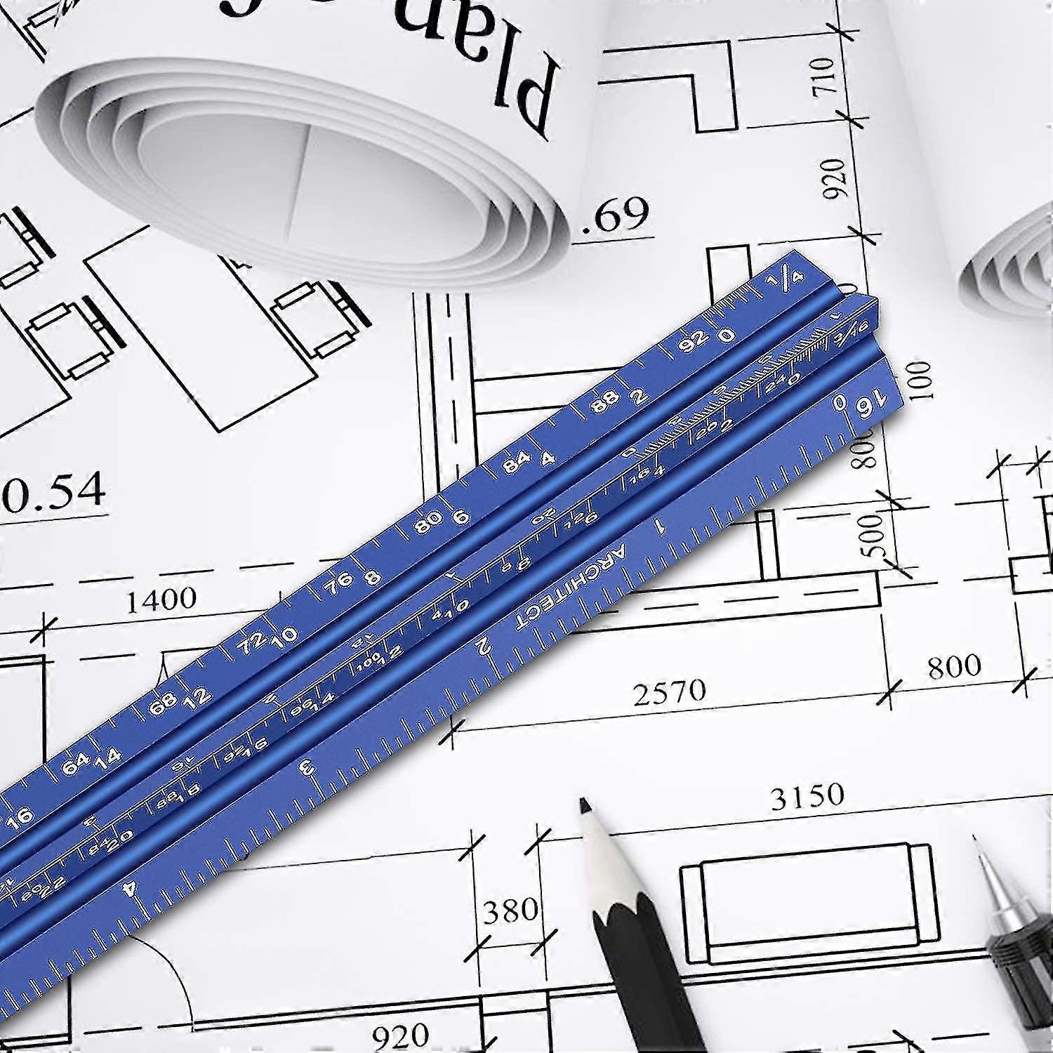 Architectural Scale Ruler Aluminum Architect Scale Triangular Scale ...