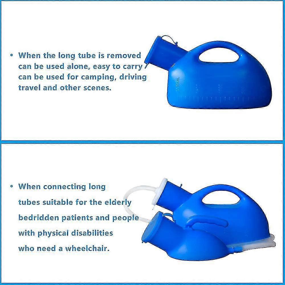 Men's Urinal With Hand-held 2000ml Large Capacity Portable Urine Cup ...