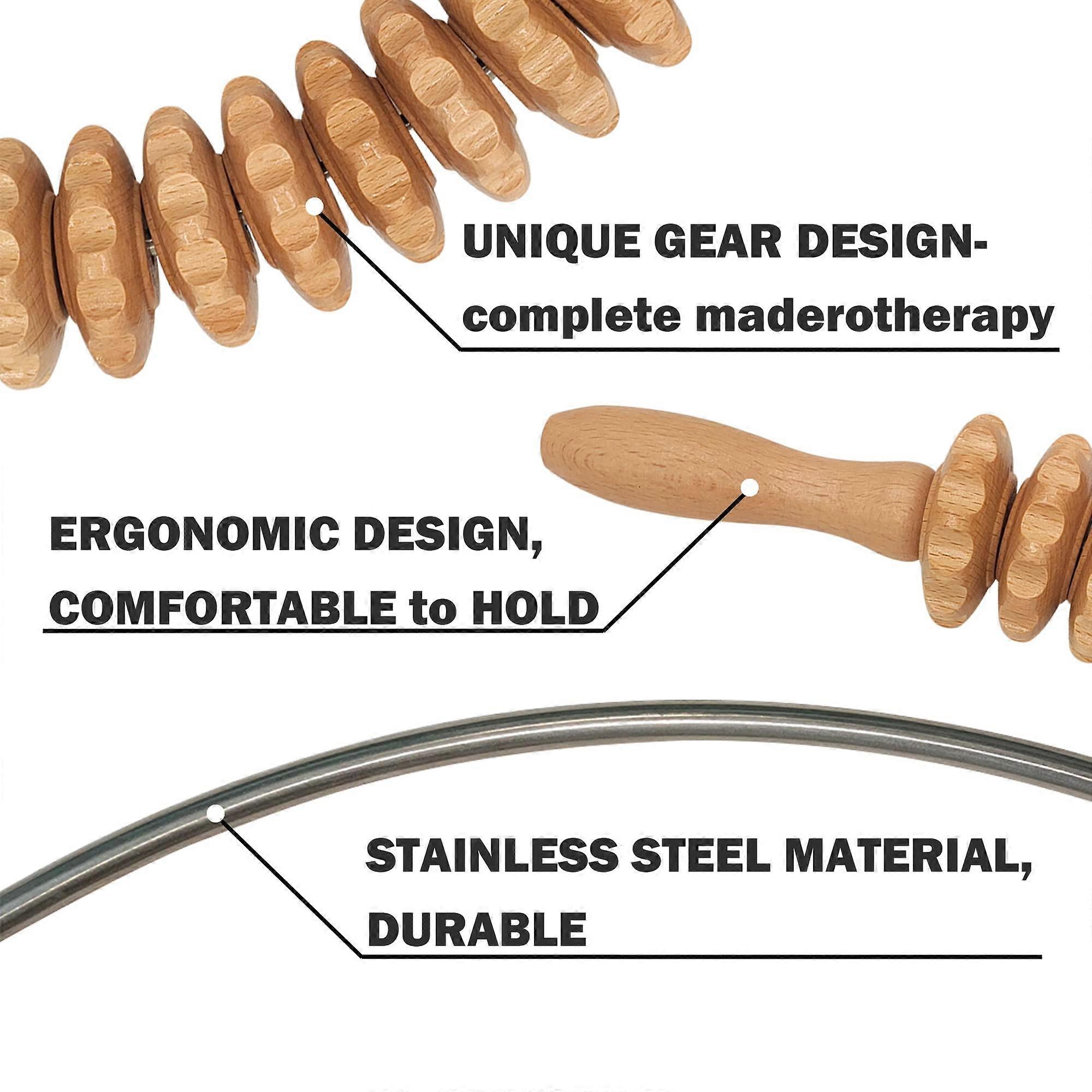 Wood Therapy Massage Tools Anti Cellulite Massage Waist Thigh Muscle ...