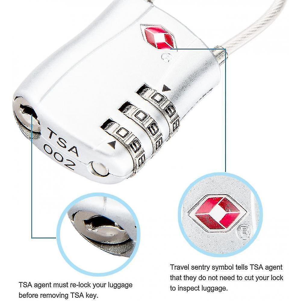 Locks latches [2 pack] tsa luggage locks 3 digit safety padlock ...