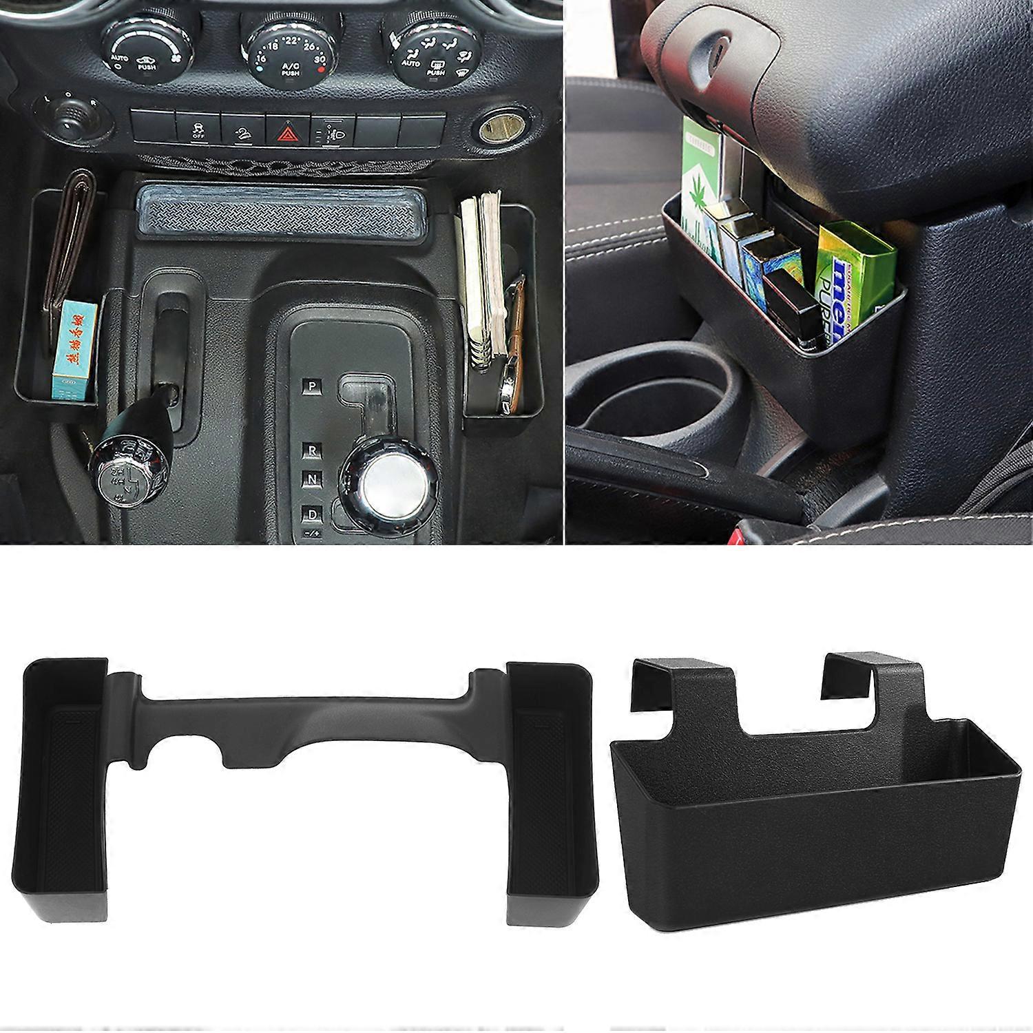 Front Center Console Hanging Armrest Storage Box Organizer Container Tray for Jeep Wrangler JK ...