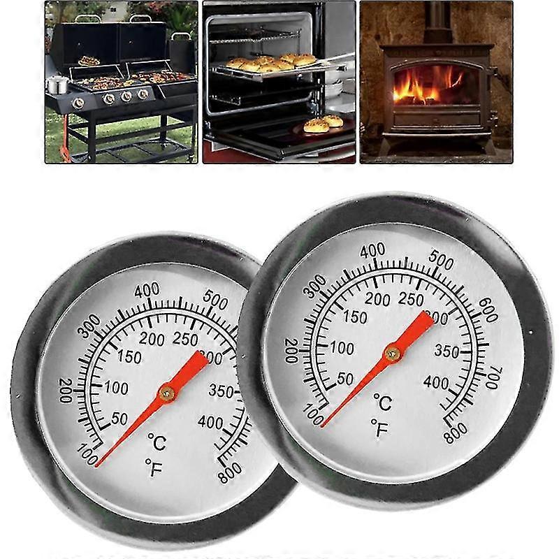 2pcs Barbecue Charcoal Grill Thermometer Pit Wood Smoker Thermometer ...