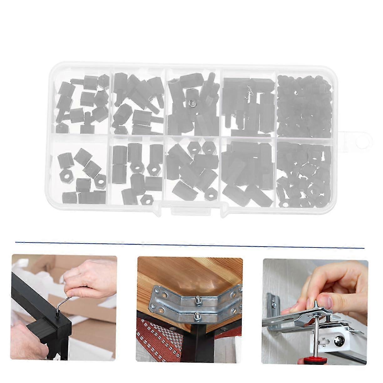 Nylon Machine Screws and Nut Set - Hex Spacer Standoff with Mounting ...