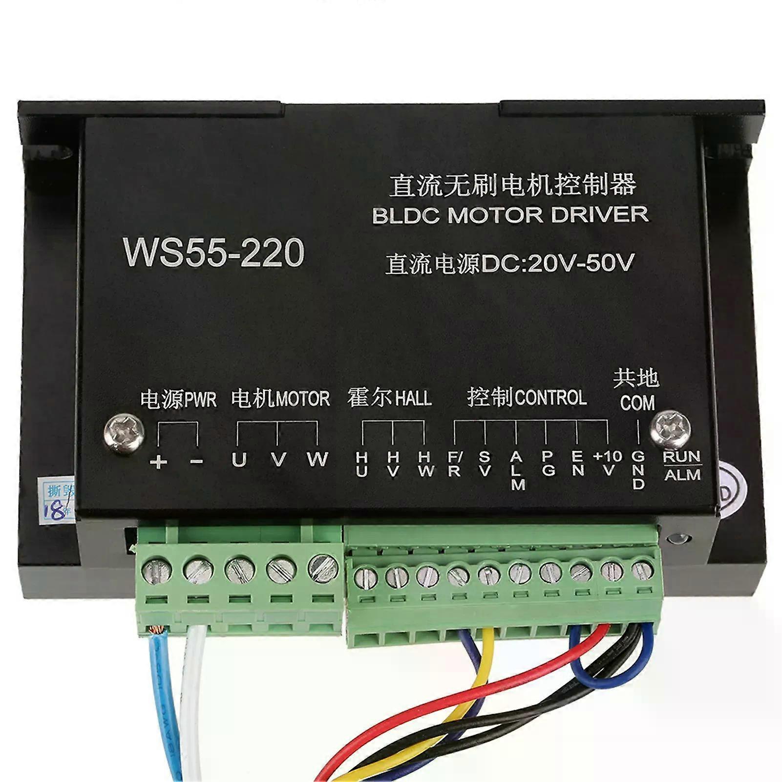 DC Motor Driver WS55-220 DC 48V 500W CNC Brushless Spindle BLDC Motor ...