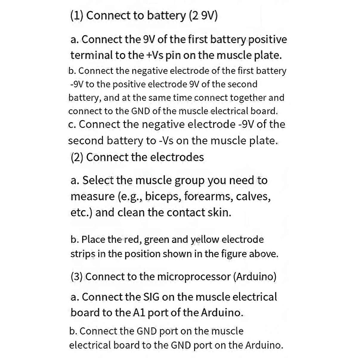 Muscle Electrical Sensor Module EMG Signal Collection for Arduino ...