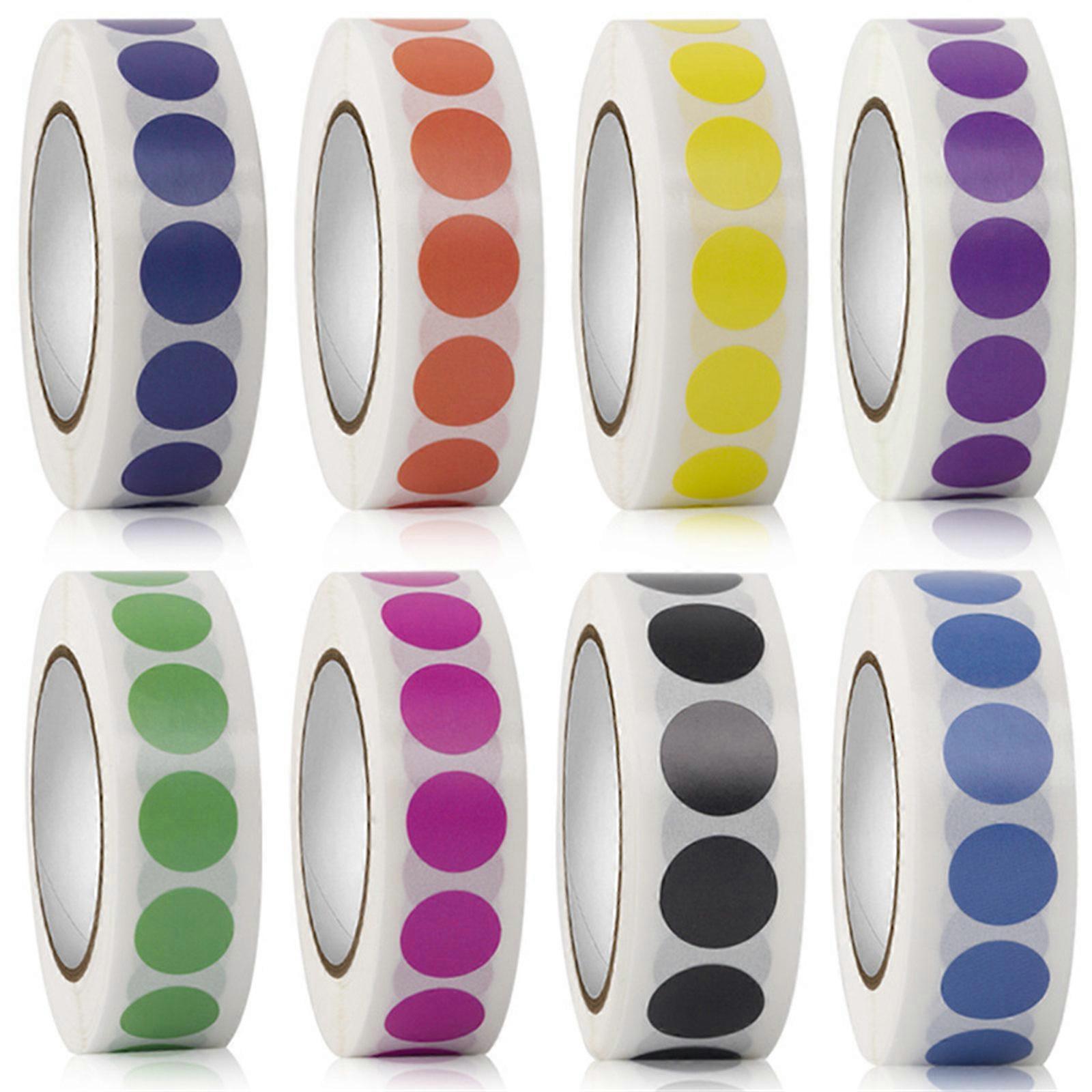 1000Pcs Colored Round Dots 13mm Small Dot Sticker Self Adhesive Round ...