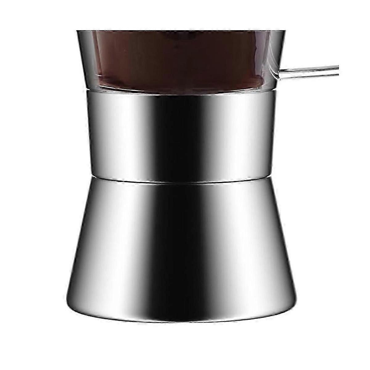 Moka Induction Stovetop Espresso Maker,Glass-Top & Stainless Steel ...