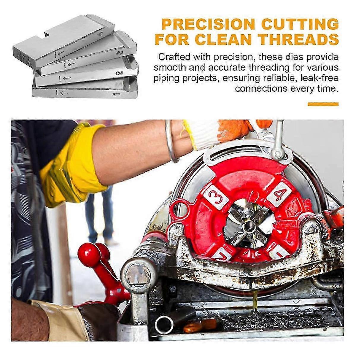 4-Pack 47770 Pipe Threader Set for RIDGID,High-Speed Threading Dies for ...