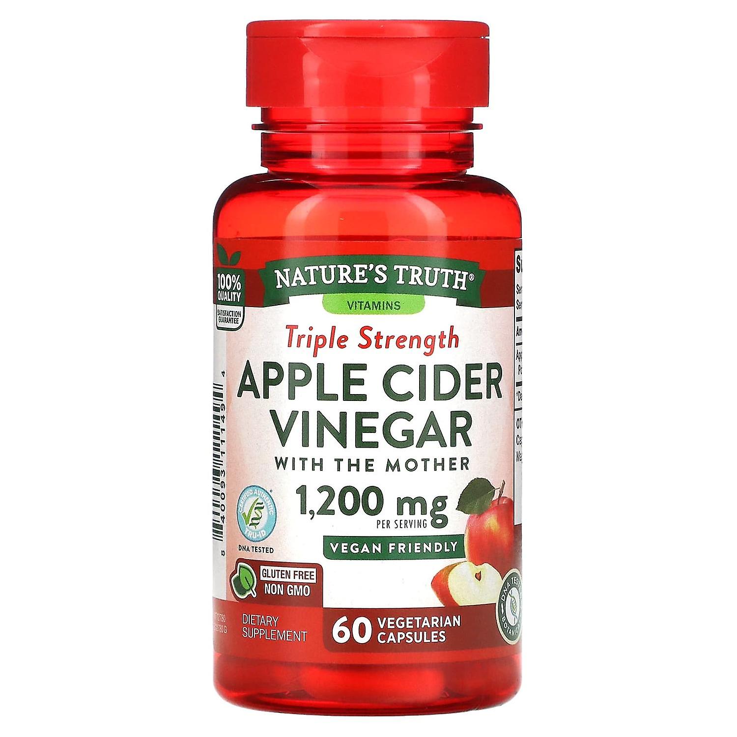 Nature's Truth, Vinaigre de cidre de pomme triple force avec la mère ...