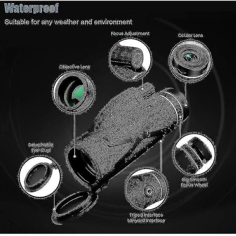 Monocular 80x100 High Power Hd Monocular Starscope Monocular With ...