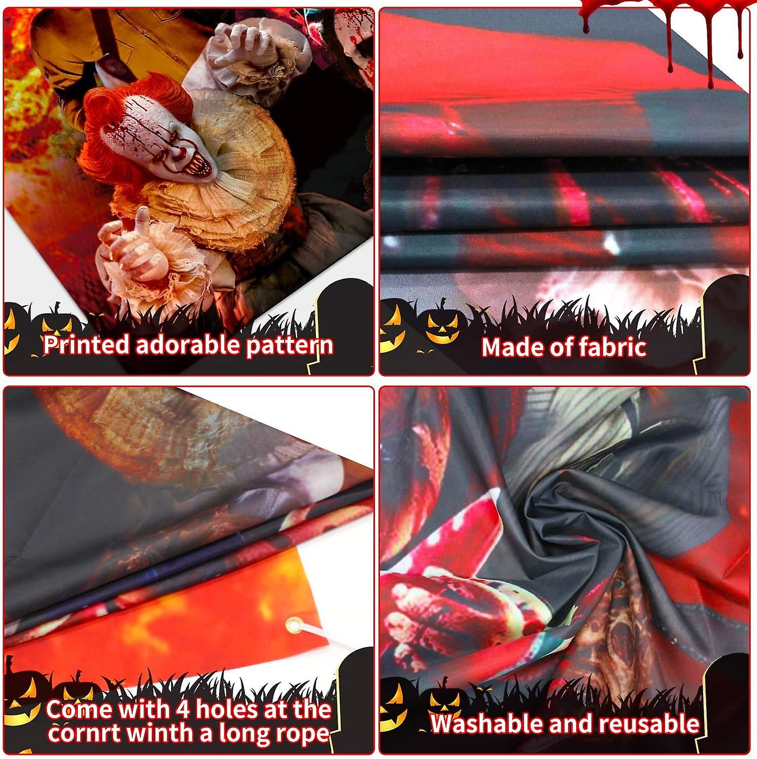 Horror Movie Character Backdrop Banner Horror Decor For Birthday ...