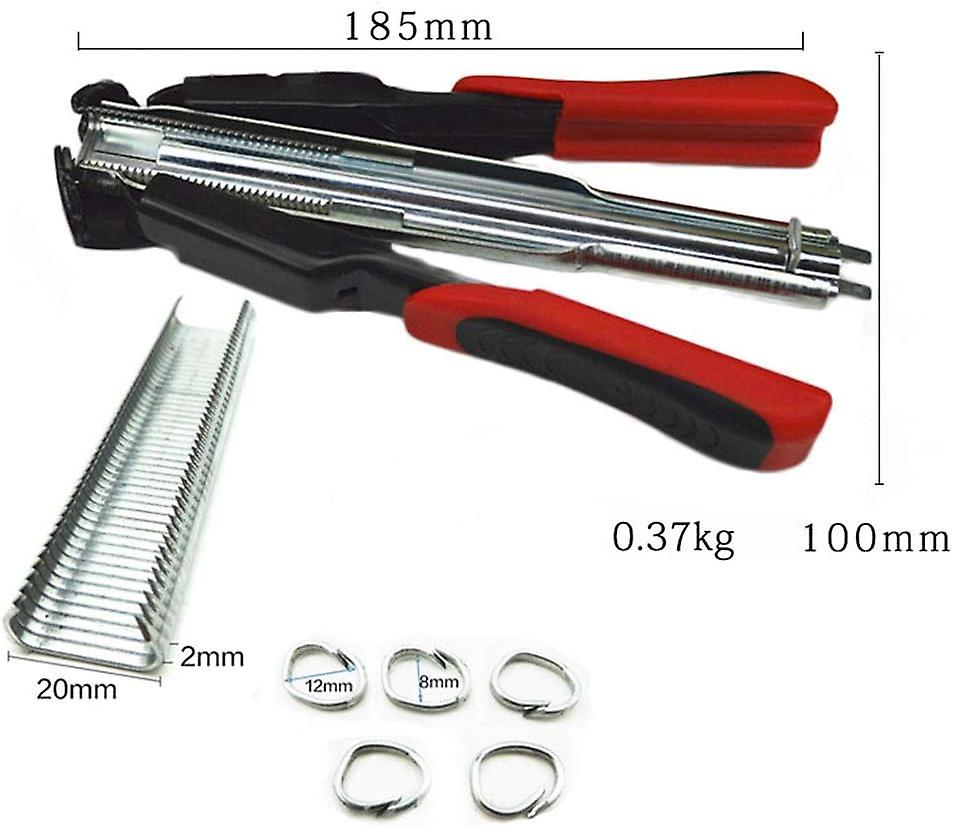 Farm Hog Ring Pliers Automatic With 1000pcs C Type Nails Fencing Pliers ...