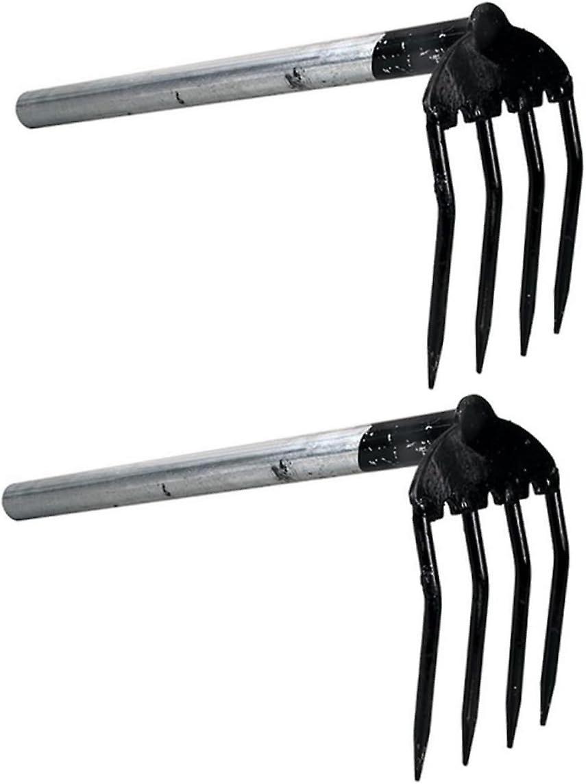 2Pcs Four-Prong Loosening Harrow Outdoor Tools Mini Shells Hand Tools ...