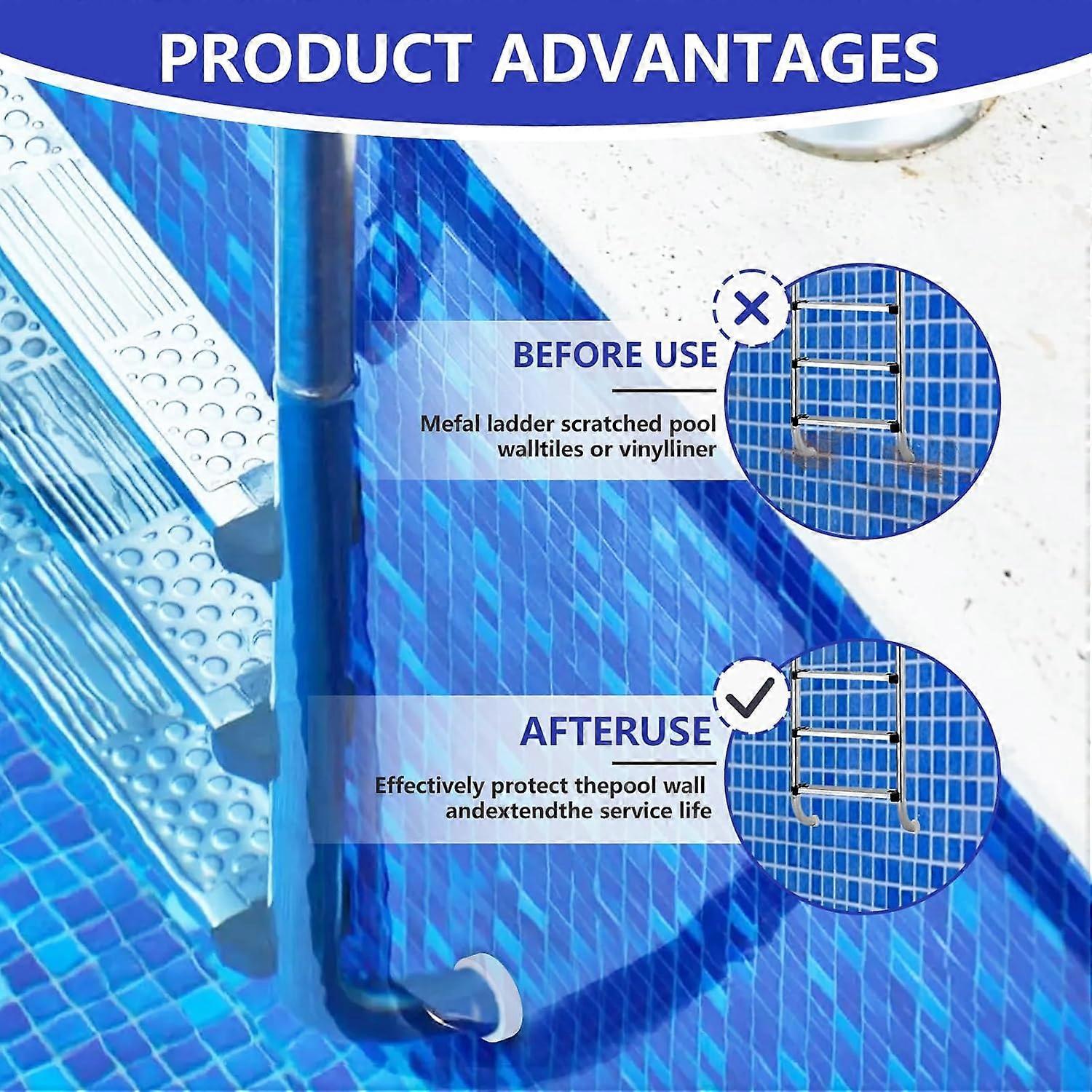 Inground Swimming Pool Ladder Bumpers - Pool Ladder Rubber End Cap for ...